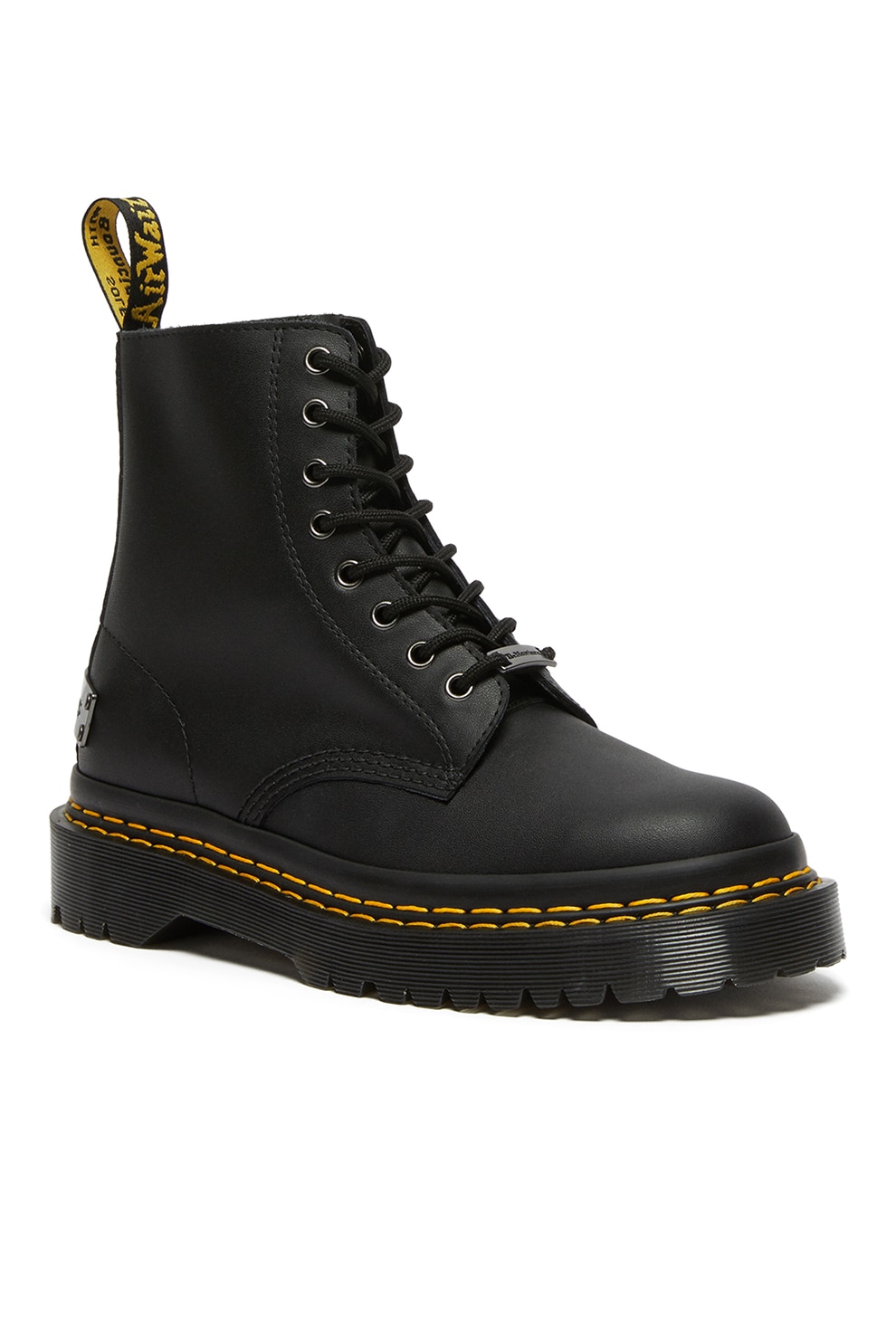 Dr. Martens, Ghete de piele cu aplicatii logo Bex, Negru, 3 - eMAG.ro