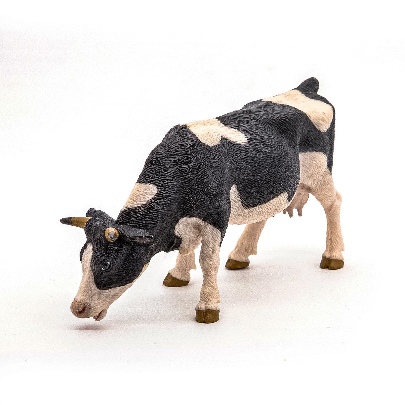 Figurina Papo - Animale de la ferma, Vaca alb cu negru - eMAG.ro