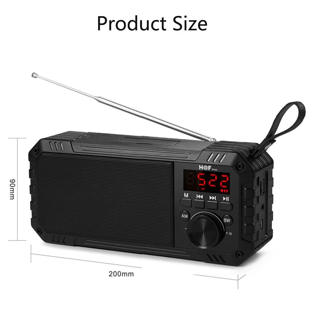 Boxa Portabila Cu Bluetooth, usb, TF, AUX, Radio FM/AM/SW, functie ...