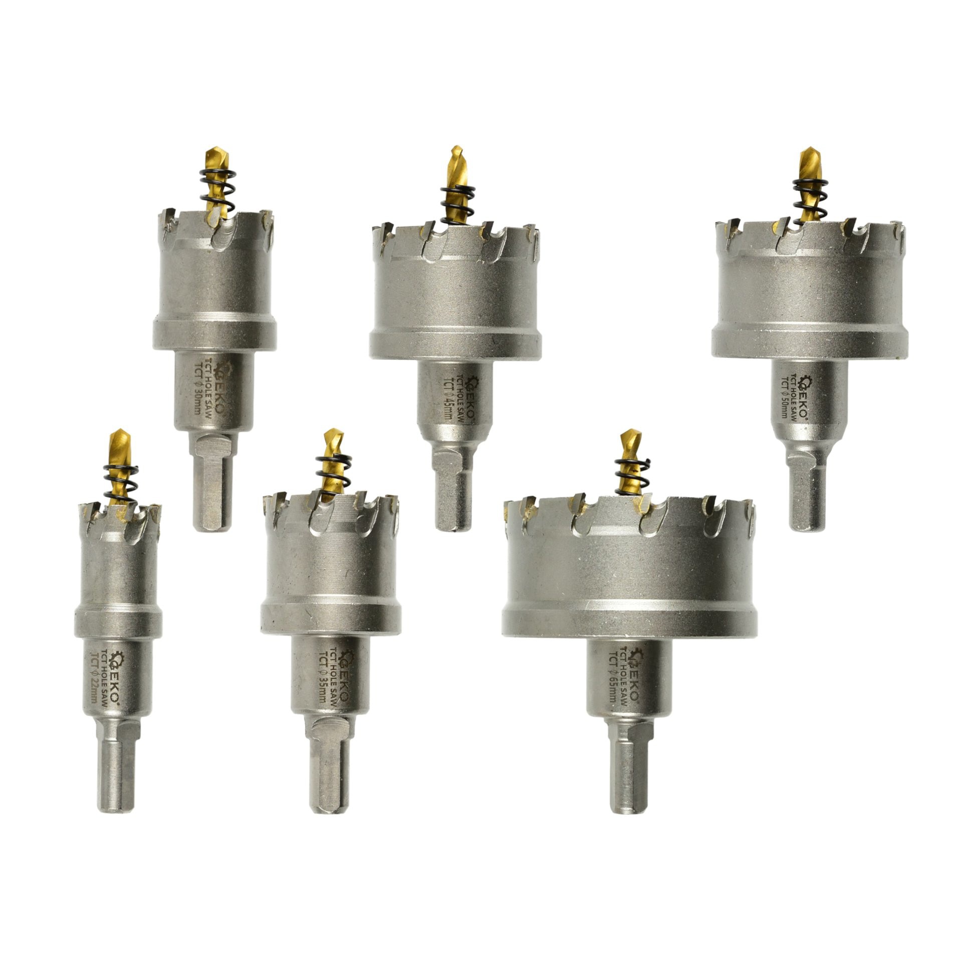 Set 6 carote pentru metal, 22-65 mm, Geko G40201 - eMAG.ro