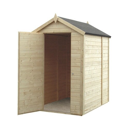 Casuta de gradina cu podea, dimensiune 120x180 cm, culoare natur ...