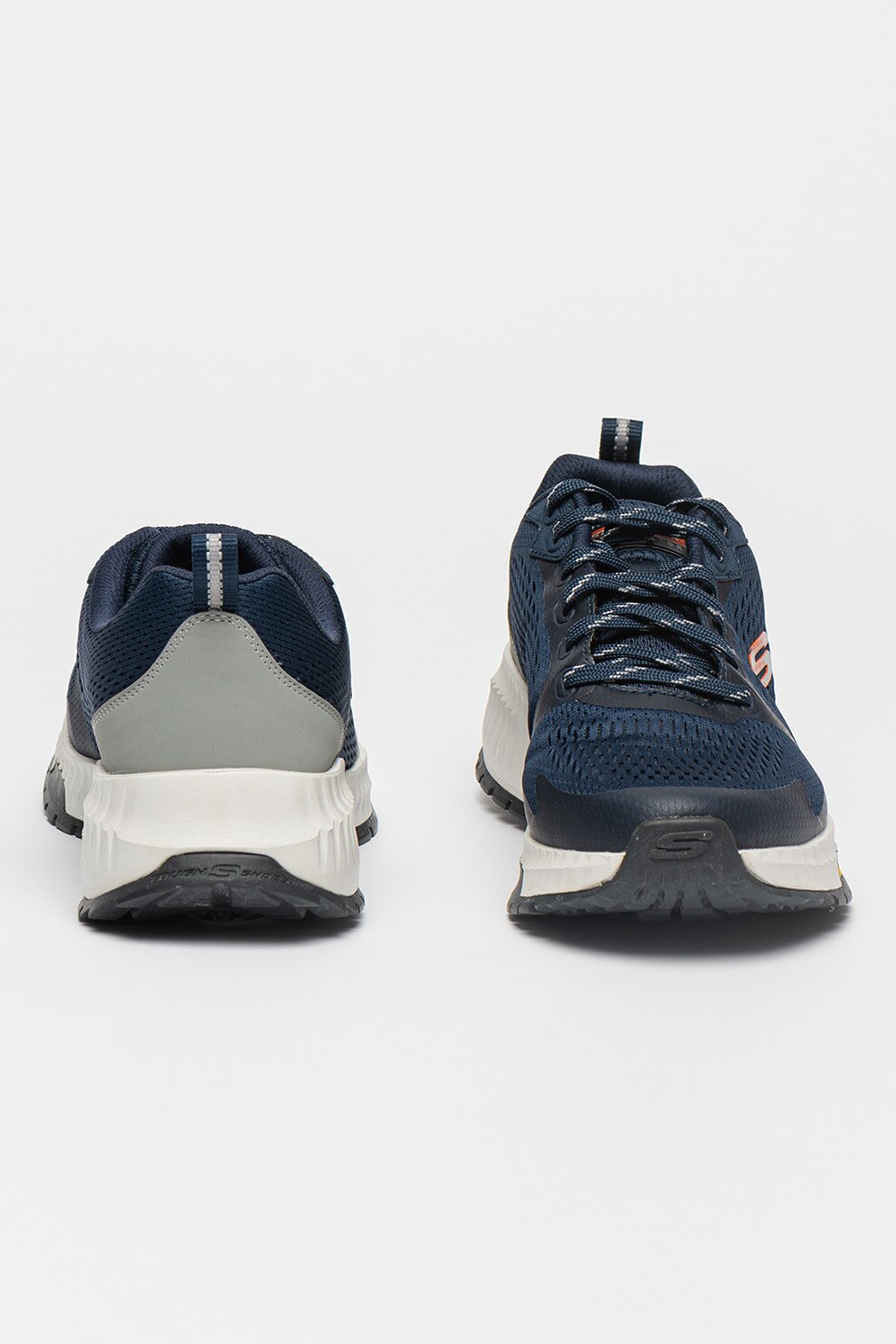 Skechers, Pantofi sport de plasa cu branturi cu amortizare Street Flex ...