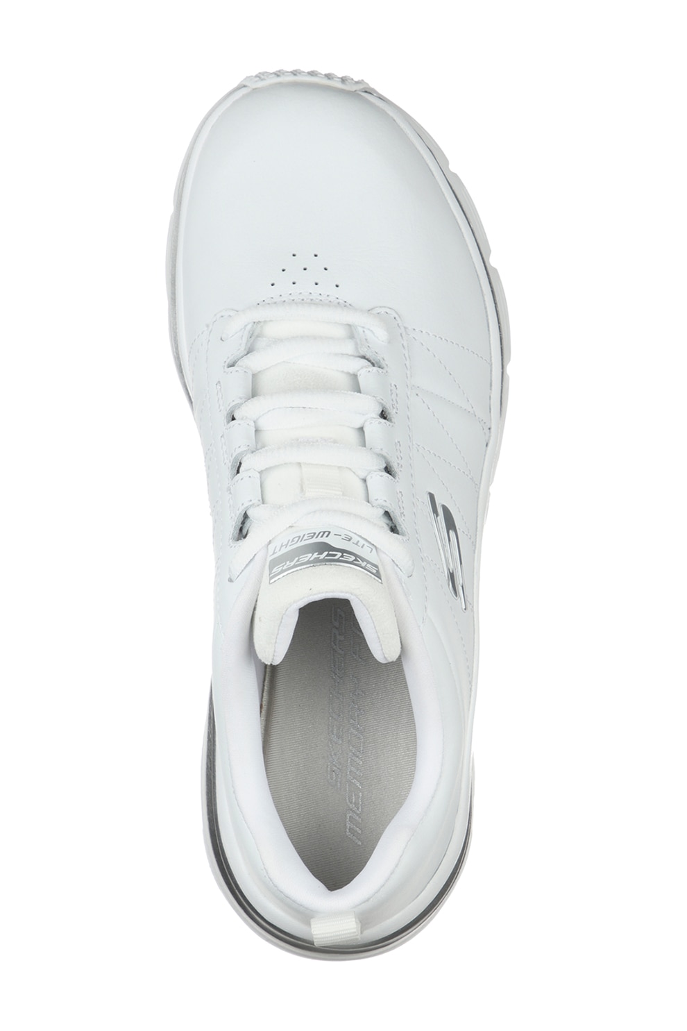 Skechers, Pantofi sport de piele ecologica cu garnituri de piele Fit-Effortless, Alb, 35 - eMAG.ro