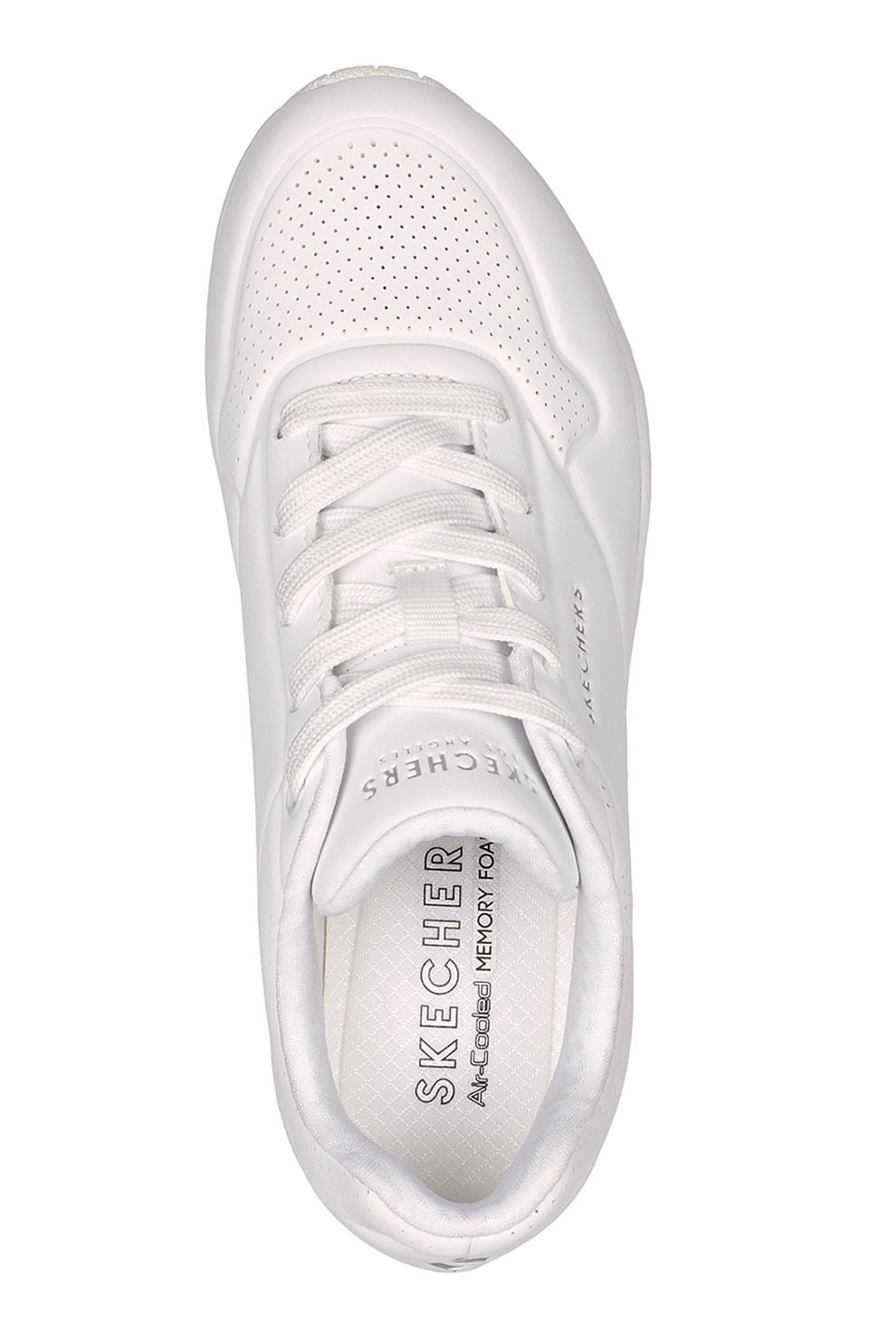 Skechers, Pantofi sport de piele ecologica Uno Stand On Air, Alb, 36.5 - eMAG.ro