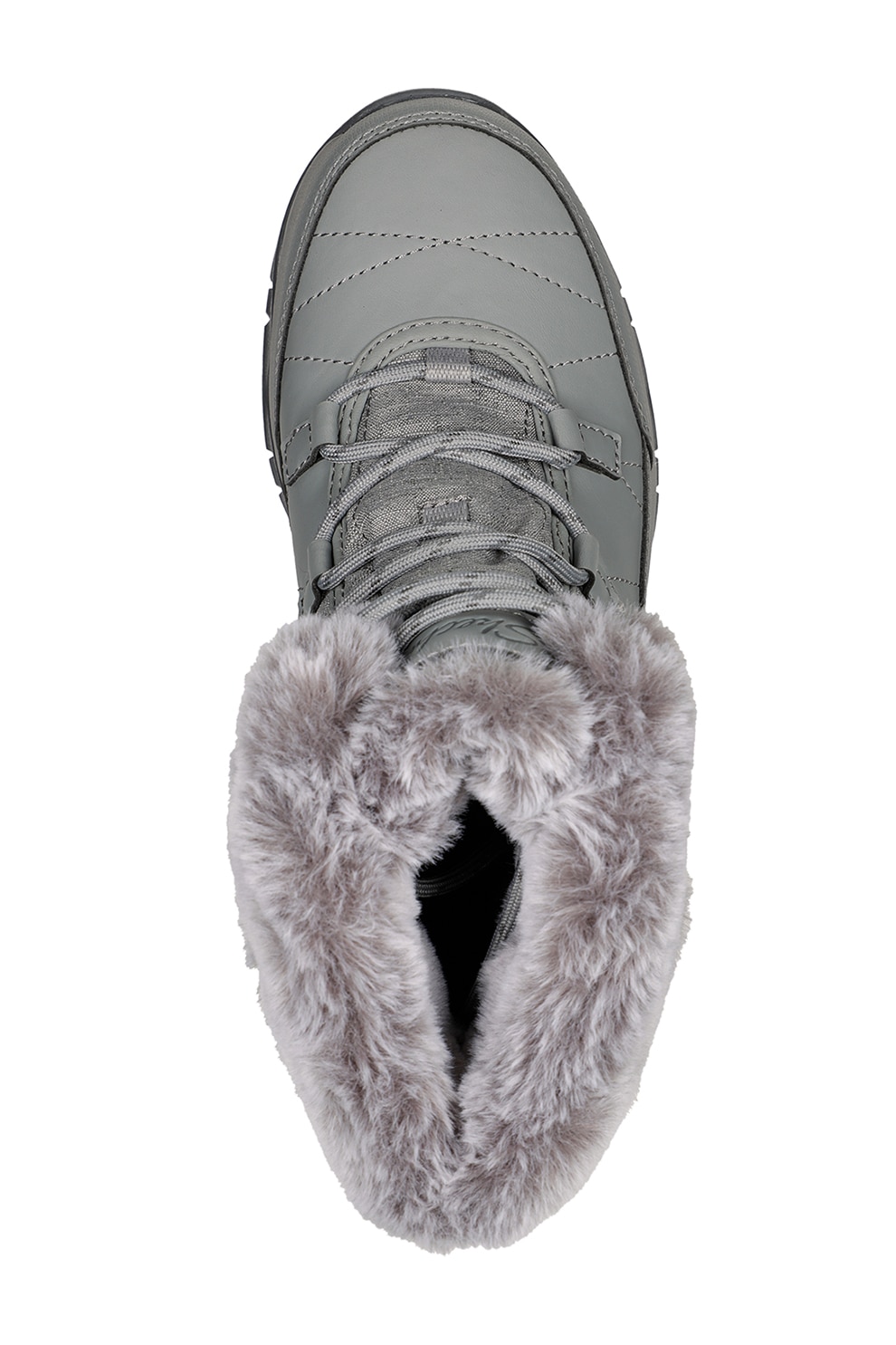Skechers, Ghete din piele ecologica Trego - Winter Feelings, Gri cenusa ...