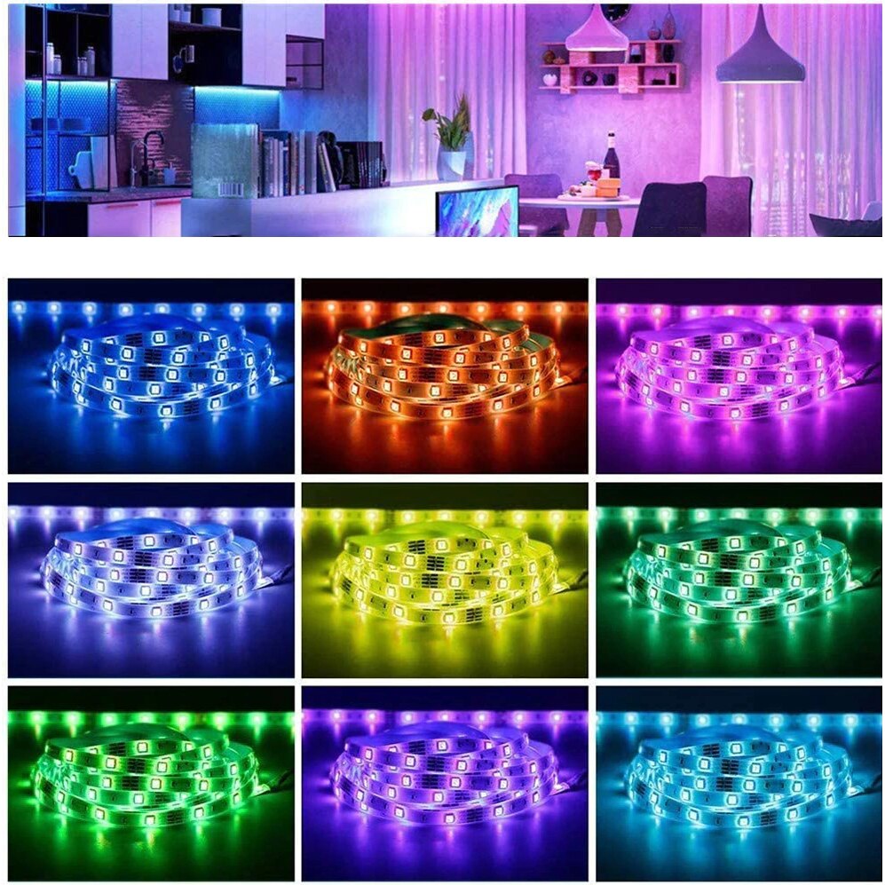 Banda Led Rgb 5050 Ywx Un Metru Ip65 44 De Taste Cu Telecomanda