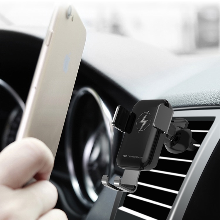 Suport auto cu incarcator wireless, fixare in grila de ventilatie sau ...
