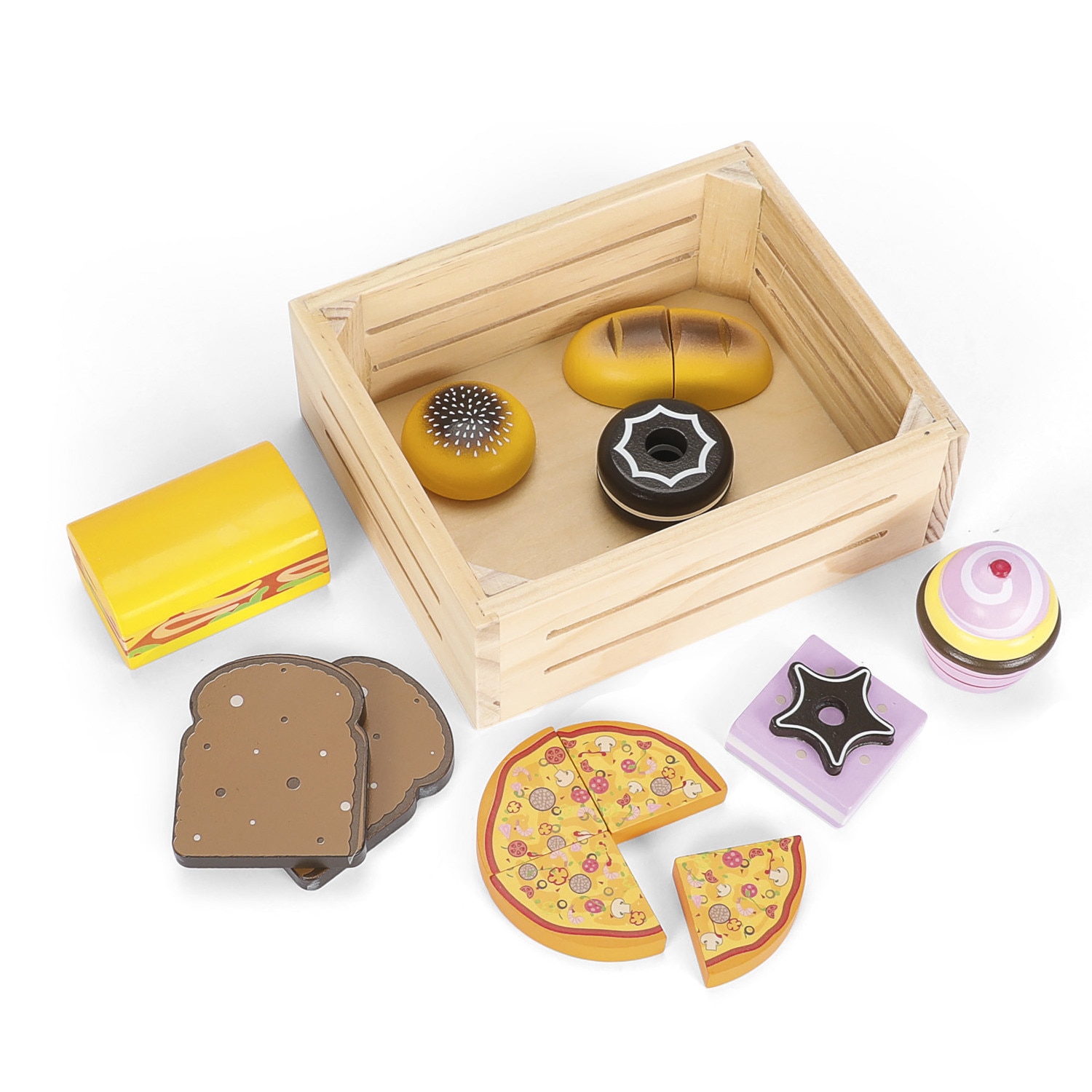 Magazin de lemn, supermarket, taraba piata pentru copii cu accesorii, 4 ...