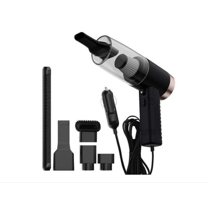 Mini aspirator portabil pentru masina, locuinta, usor de folosit, Negru ...