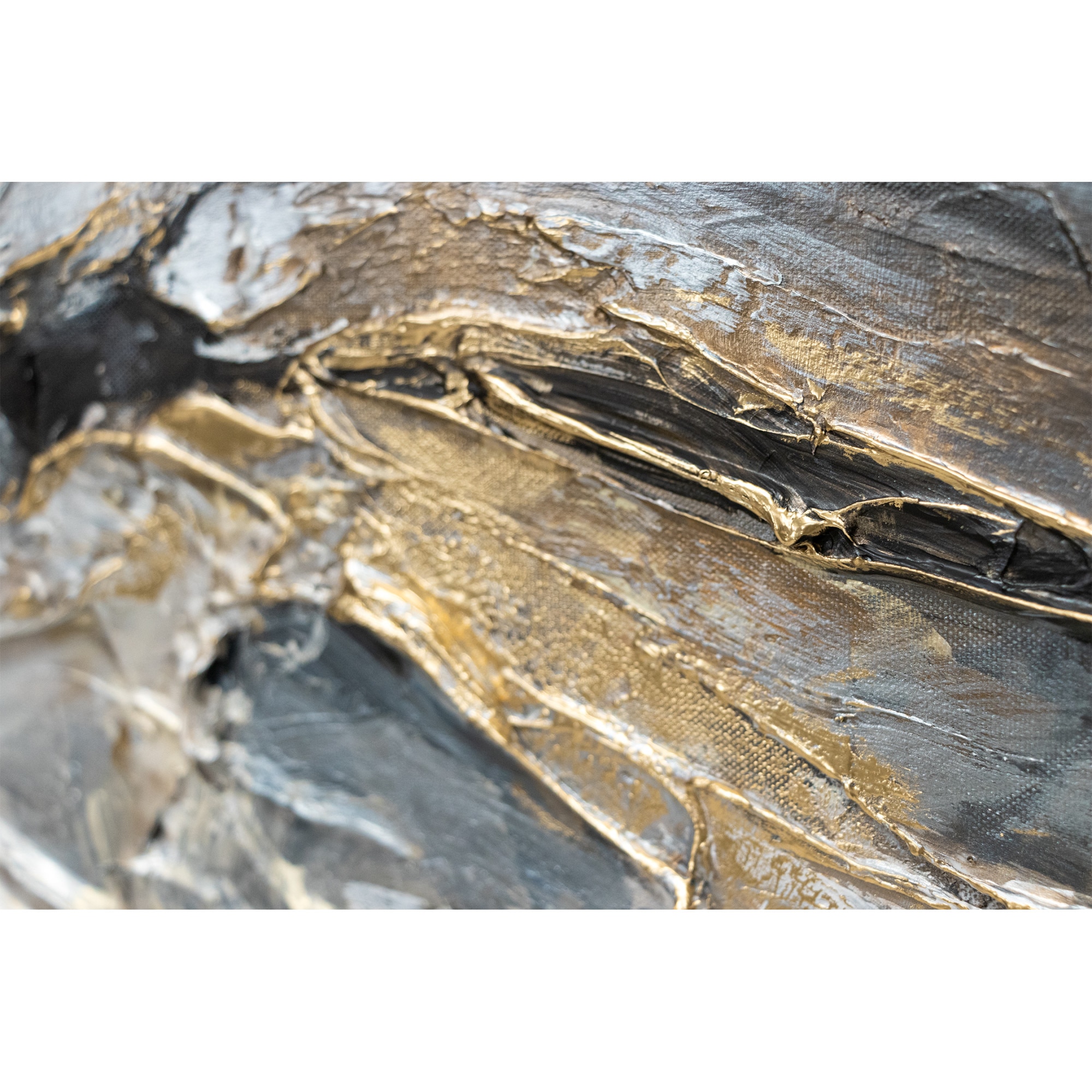 Tablou abstract pictat manual ulei pe panza, Stralucire, 120x60cm - eMAG.ro