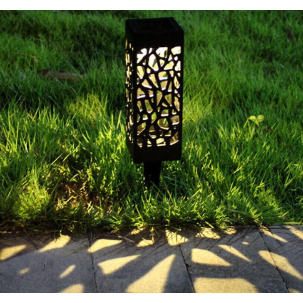 Set 6 Lampi solare de gradina tip Felinar, alb cald, rezistenta la apa ...