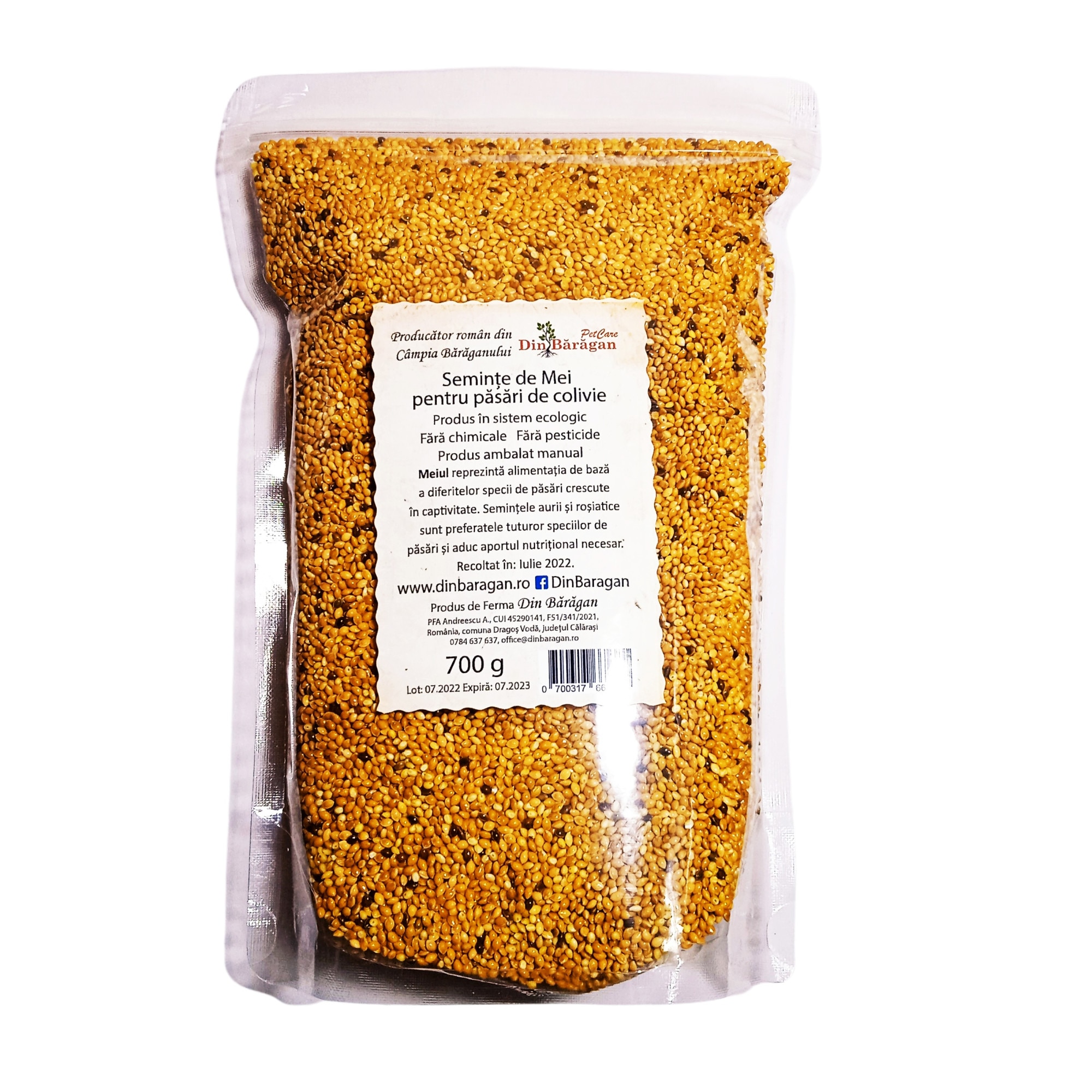 Seminte de Mei pentru Pasari de colivie, Din Baragan, 700g - eMAG.ro