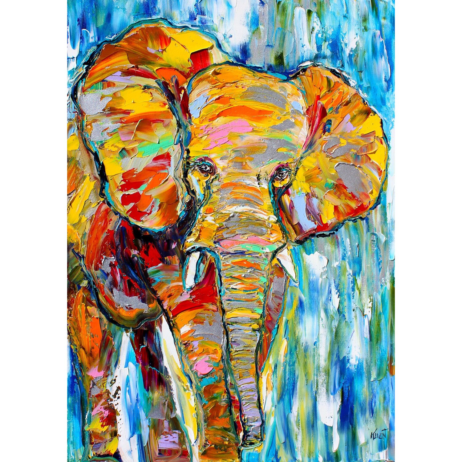 Puzzle 1000 piese Enjoy - Colorful Elefant - eMAG.ro