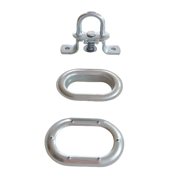 Set 10 Capse Ovale si 10 Saibe 42mm x 22 mm Zincate Antirugina pentru ...