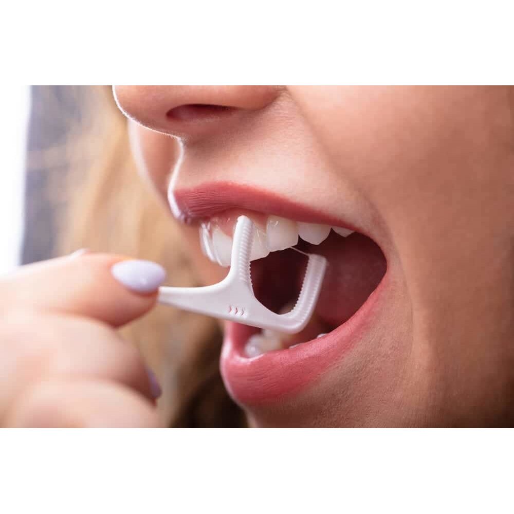 Set Ata dentara cu periuta interdentara 2 in 1, DenTek Complete Clean ...