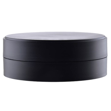 Recipient rotund plat cu capac, negru mat, plastic, Createur, 100ml ...