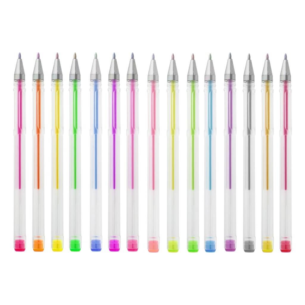 Set 30 pixuri colorate cu gel Grafix in cutie de plastic - eMAG.ro