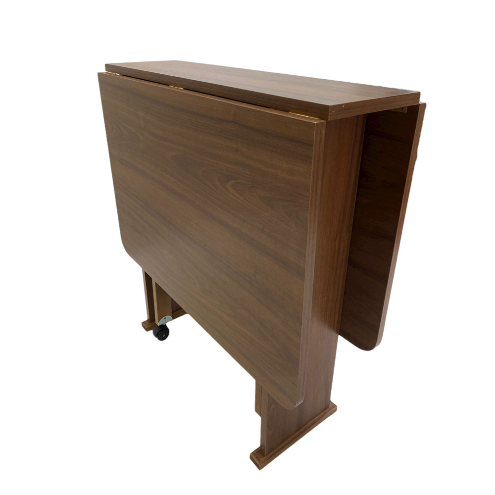 Masa plianta 6 persoane elemente lemn masiv, nuc, 120x74x75 cm - eMAG.ro