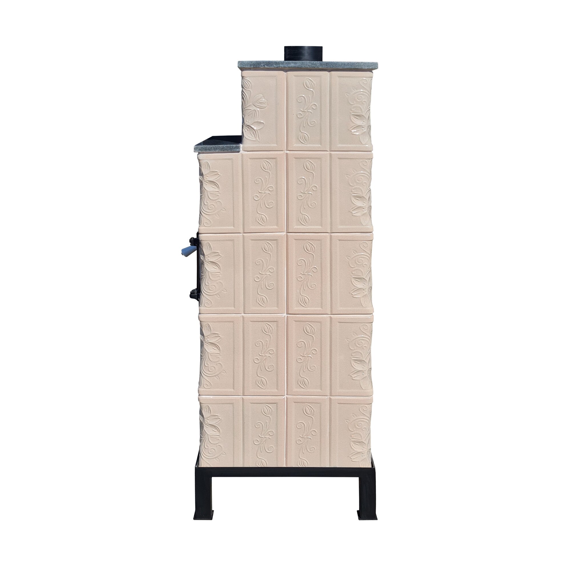 Soba mobila Gospodarul plita 1/2 cu 5 randuri teracota bej ivory ...