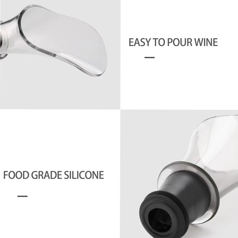 Set dop sticla vin, Acril, Negru - eMAG.ro