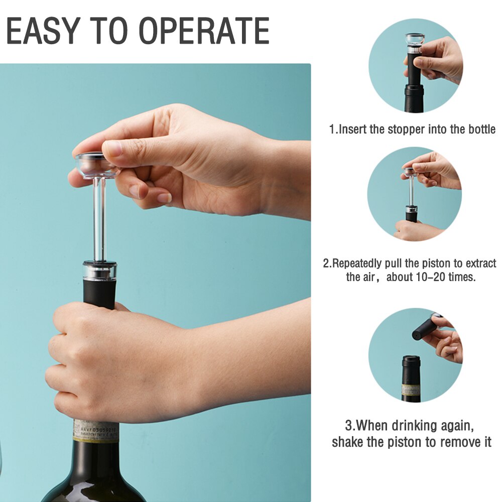 Set dop sticla vin, Acril, Negru - eMAG.ro