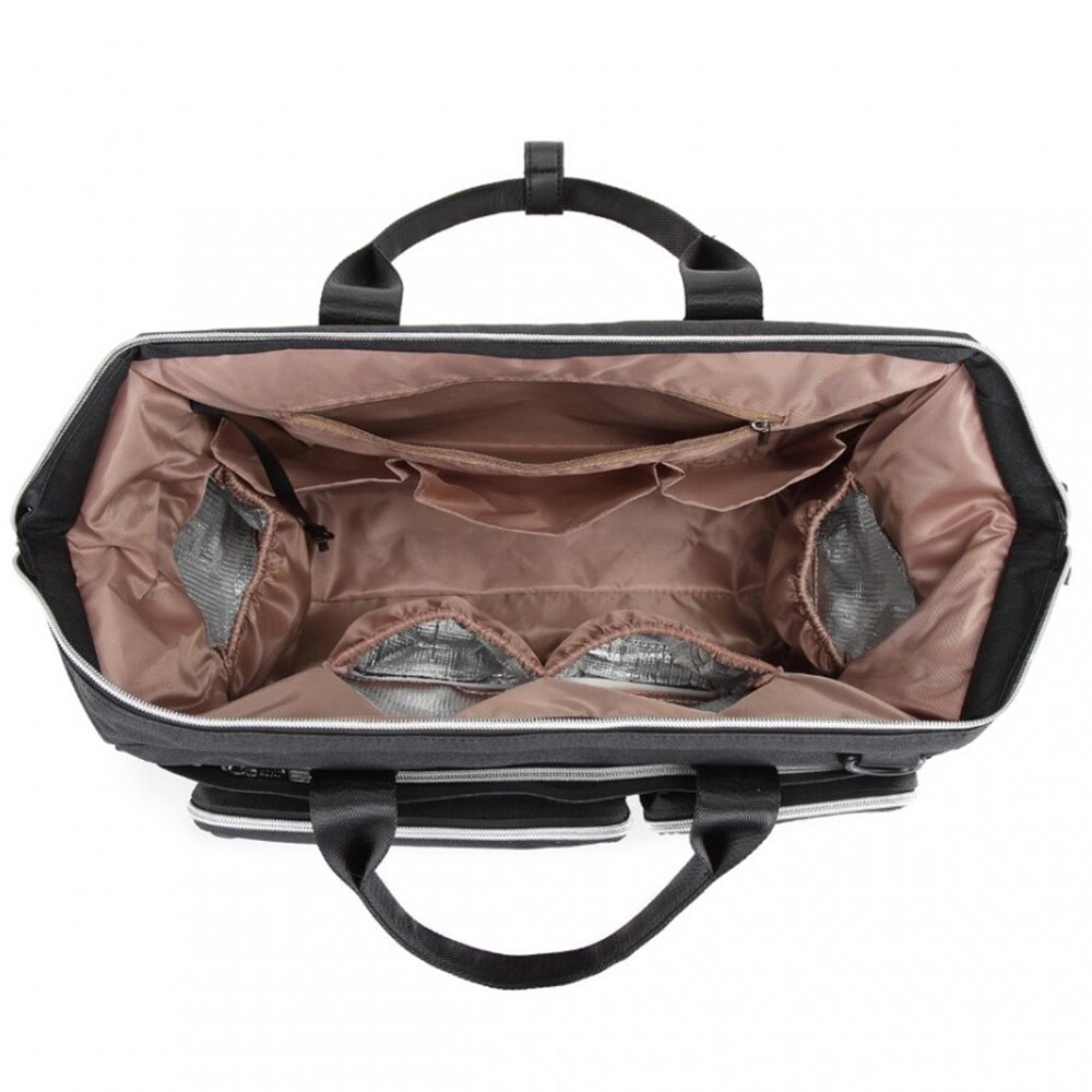 Geanta de maternitate, multicompartimentata, KONO EQ2036BK Negru - eMAG.ro