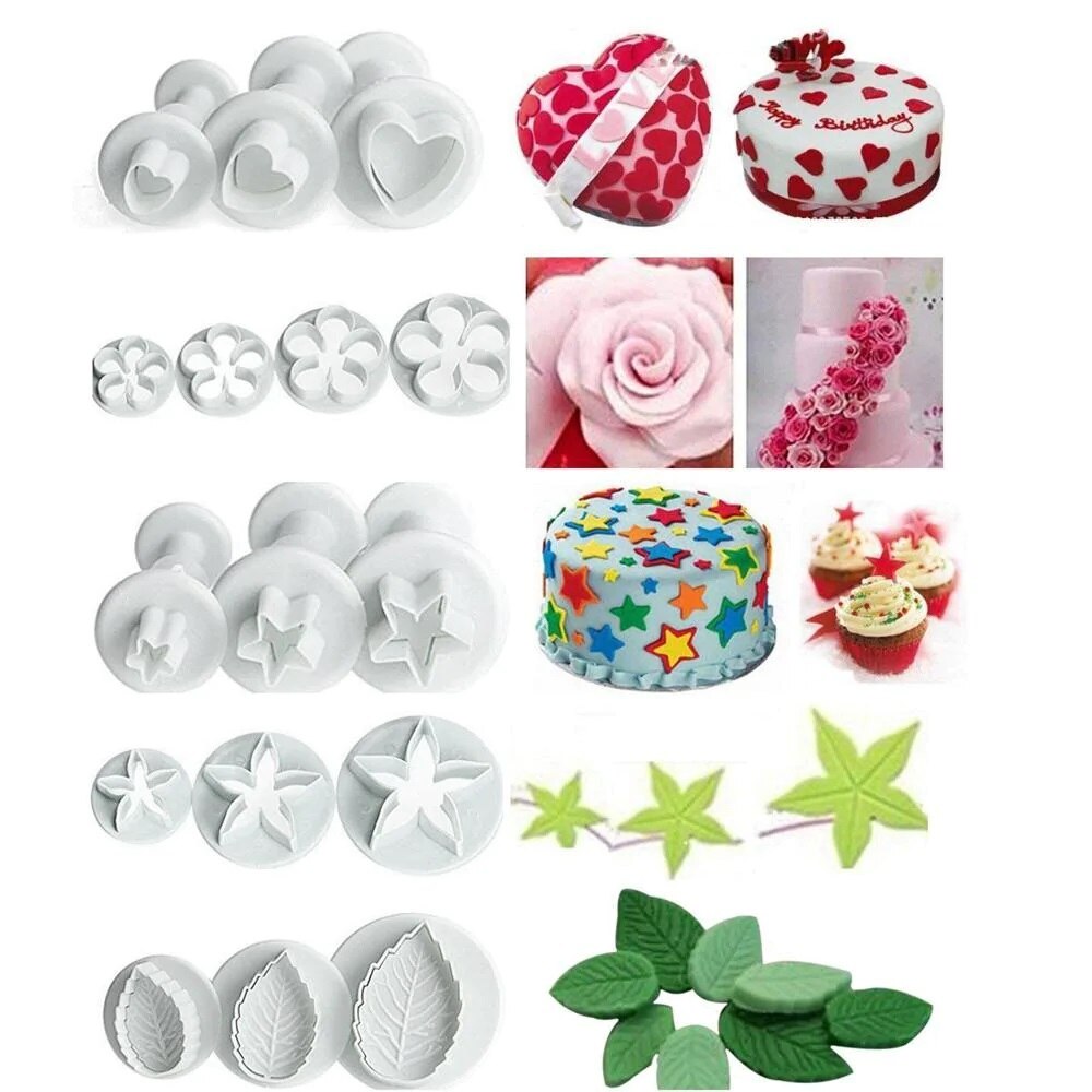 Set 33 Forme pentru Decorat Tort si Prajituri Cup Cake cu Stelute ...