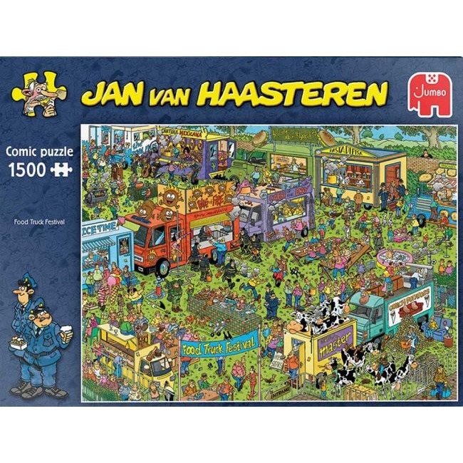 Puzzle 1500 piese Jumbo - Food Truck Festival, Jan Van Haasteren - eMAG.ro