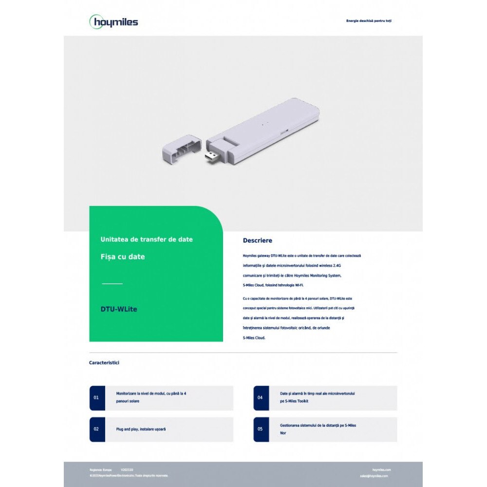 Modul de monitorizare WiFi DTU-Lite Hoymiles - eMAG.ro