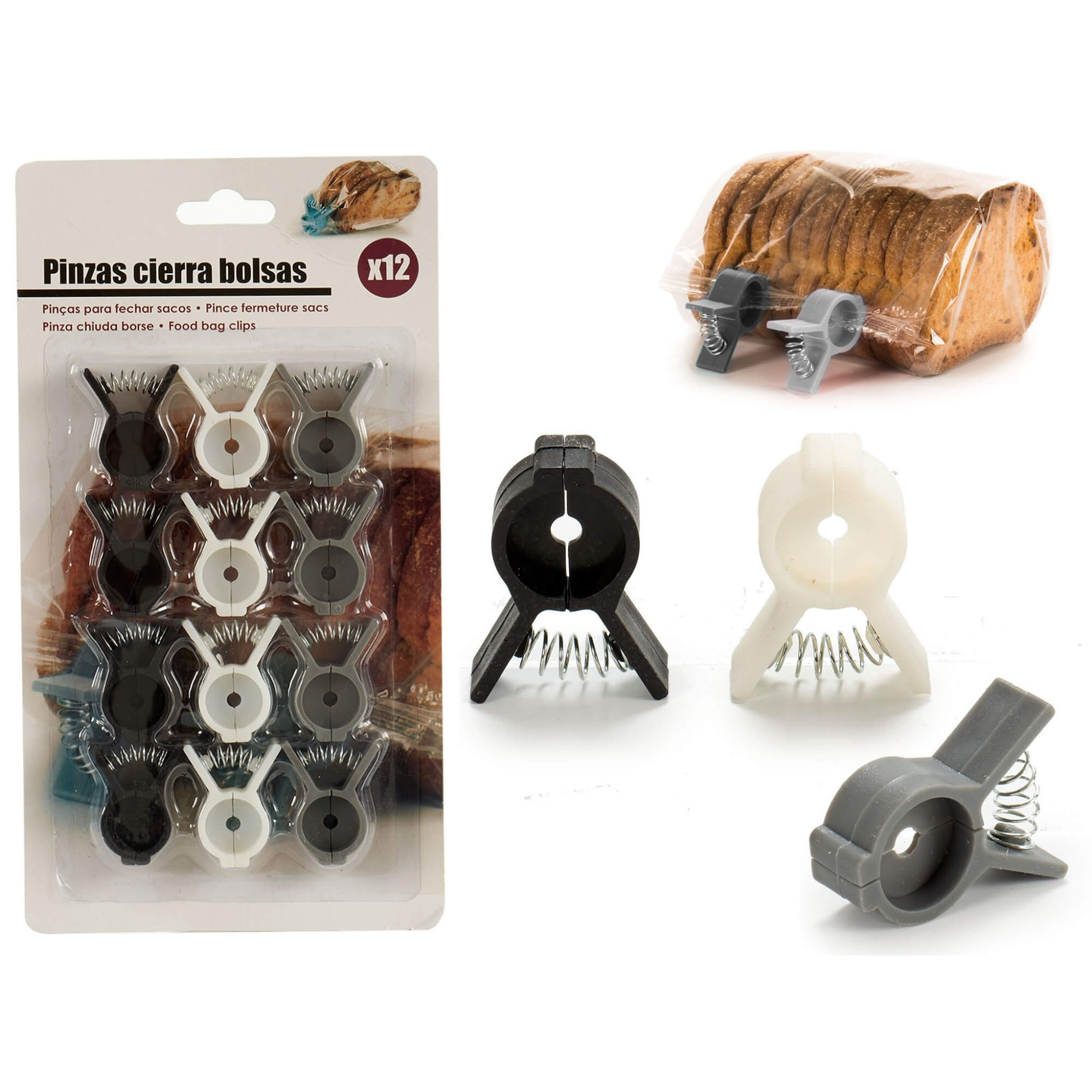 Set 12 clipsuri, clesti inchidere pungi - eMAG.ro
