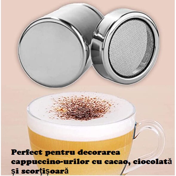 Solnita pudra, sita fina, capacitate 300ml, inox - eMAG.ro