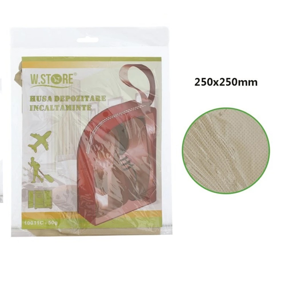 Cipőtároló táska, WSTORE, utazási csomagolás, textil anyag, 25x25 cm ...