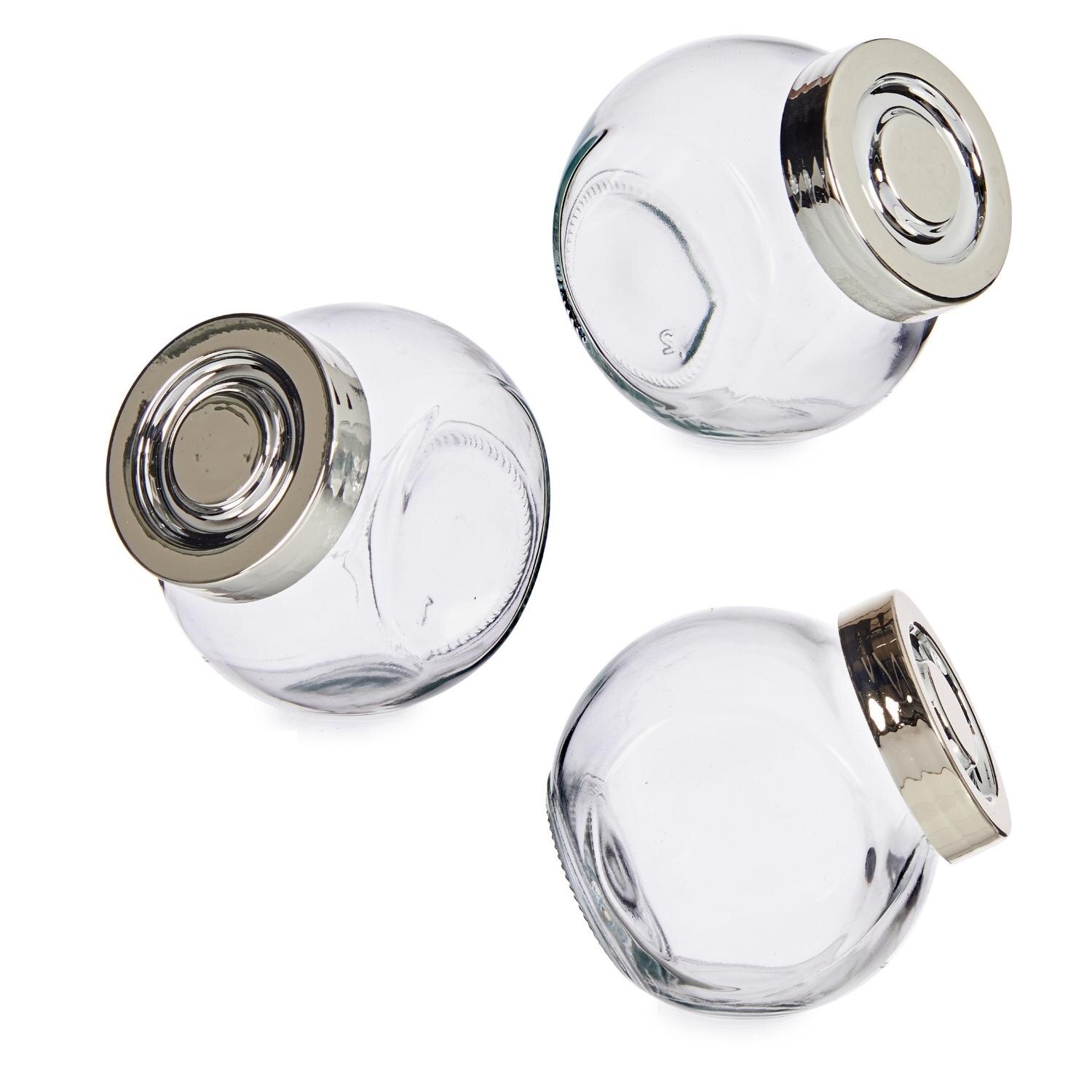 Set 3 borcane, din sticla, pentru condimente, 200 ml - eMAG.ro