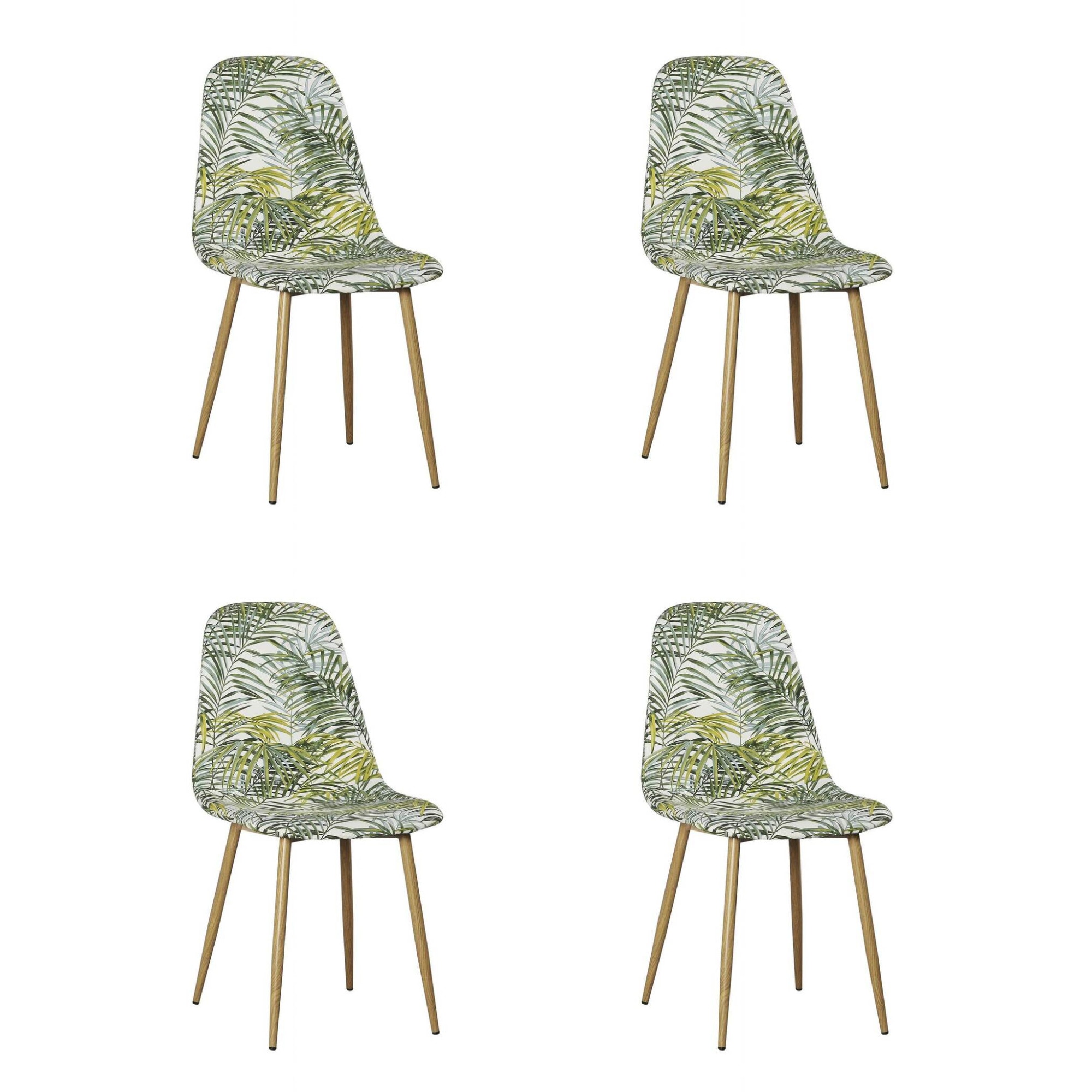 Set 4 scaune dining bucatarie, Sani K 305, 40x45x87 cm, multicolor ...