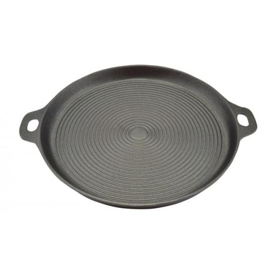 Tava rotunda din fonta pentru gratar, 34 cm, Elitech - eMAG.ro