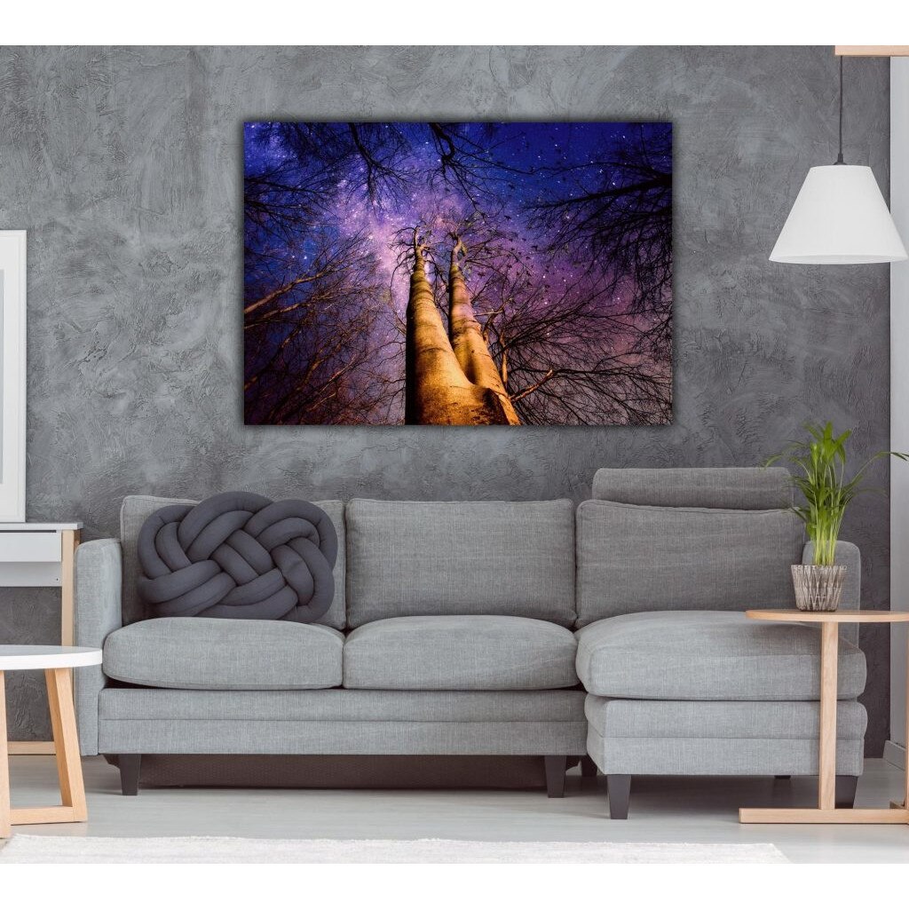 Tablou Canvas Premium, Cu Varful la Stele, Rama Lemn Masiv, 40 x 60 cm ...