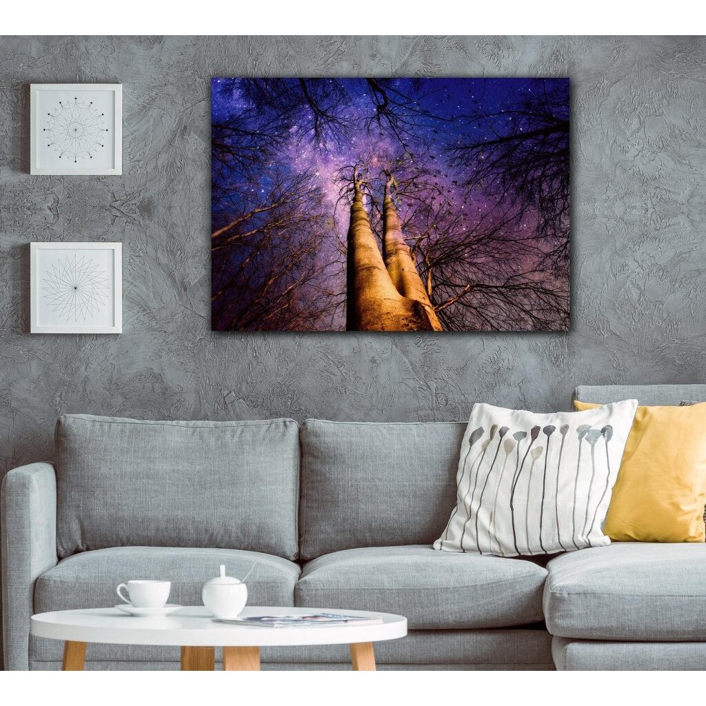 Tablou Canvas Premium, Cu Varful la Stele, Rama Lemn Masiv, 40 x 60 cm ...