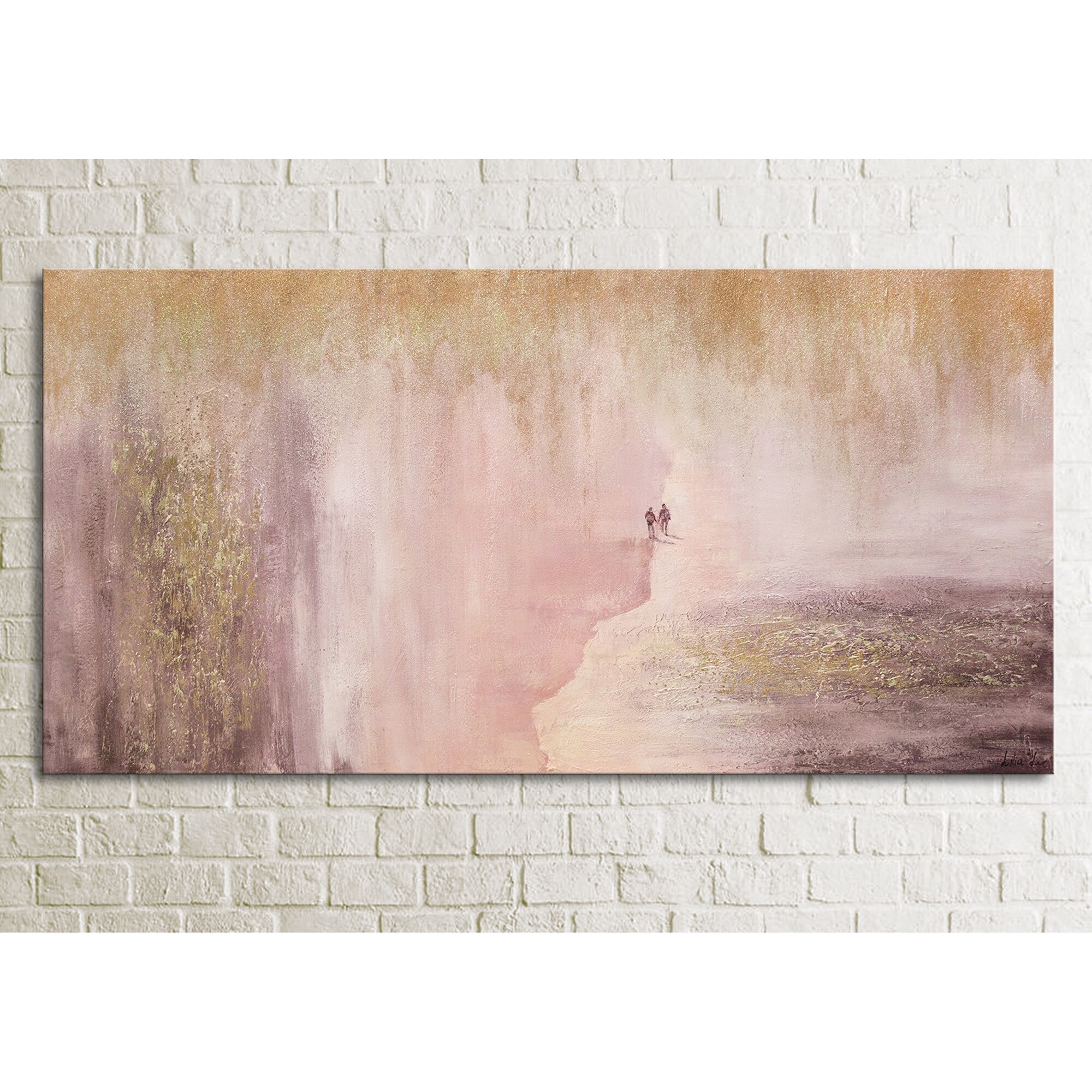 Tablou abstract, texturat, Planeta pentru doi, 120x60cm - eMAG.ro