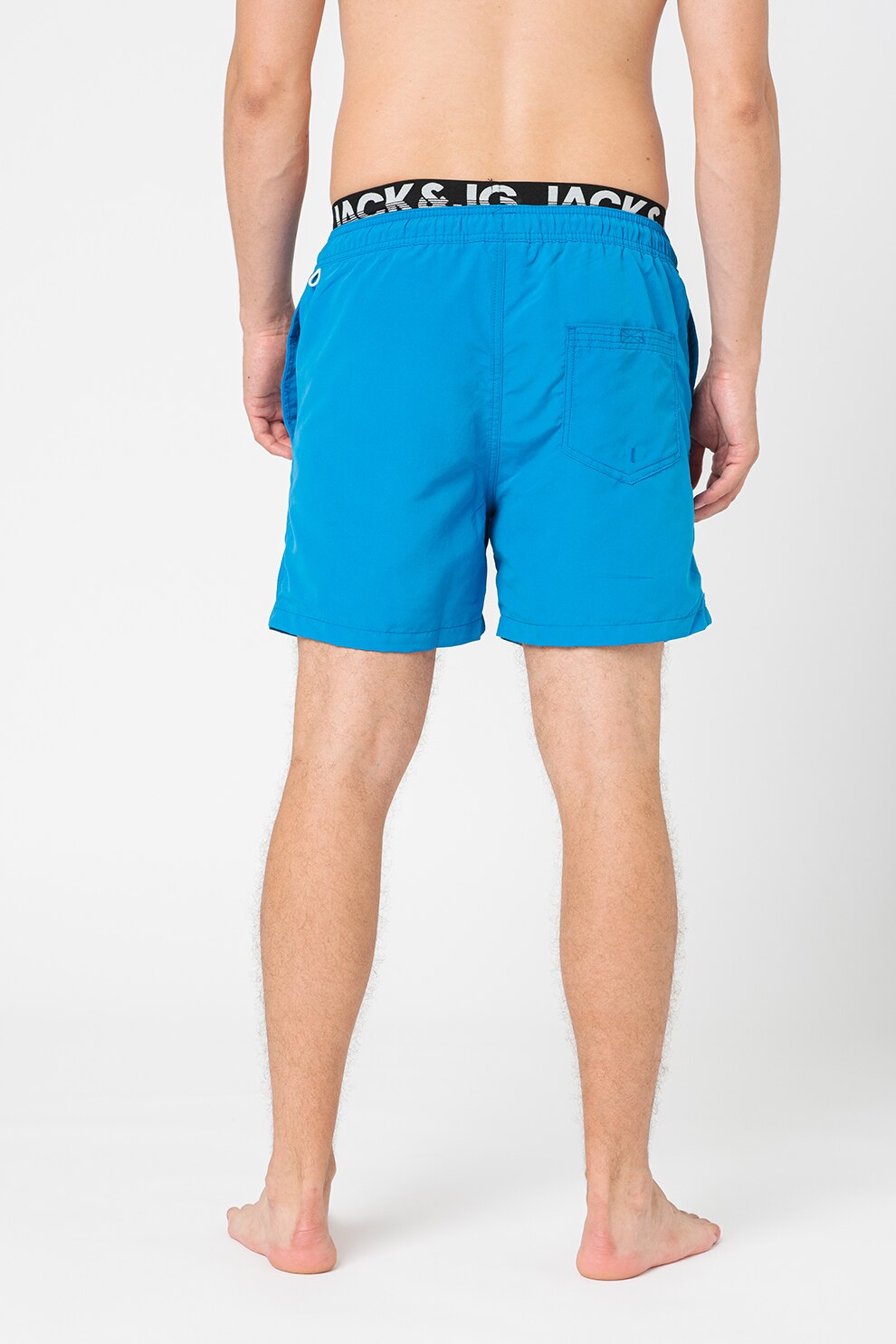 Jack & Jones, Pantaloni scurti de baie cu imprimeu logo, Alb, Royal ...