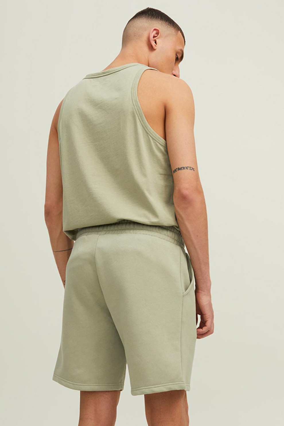 Jack & Jones, Памучен топ с лого, Каки, 2XL - eMAG.bg