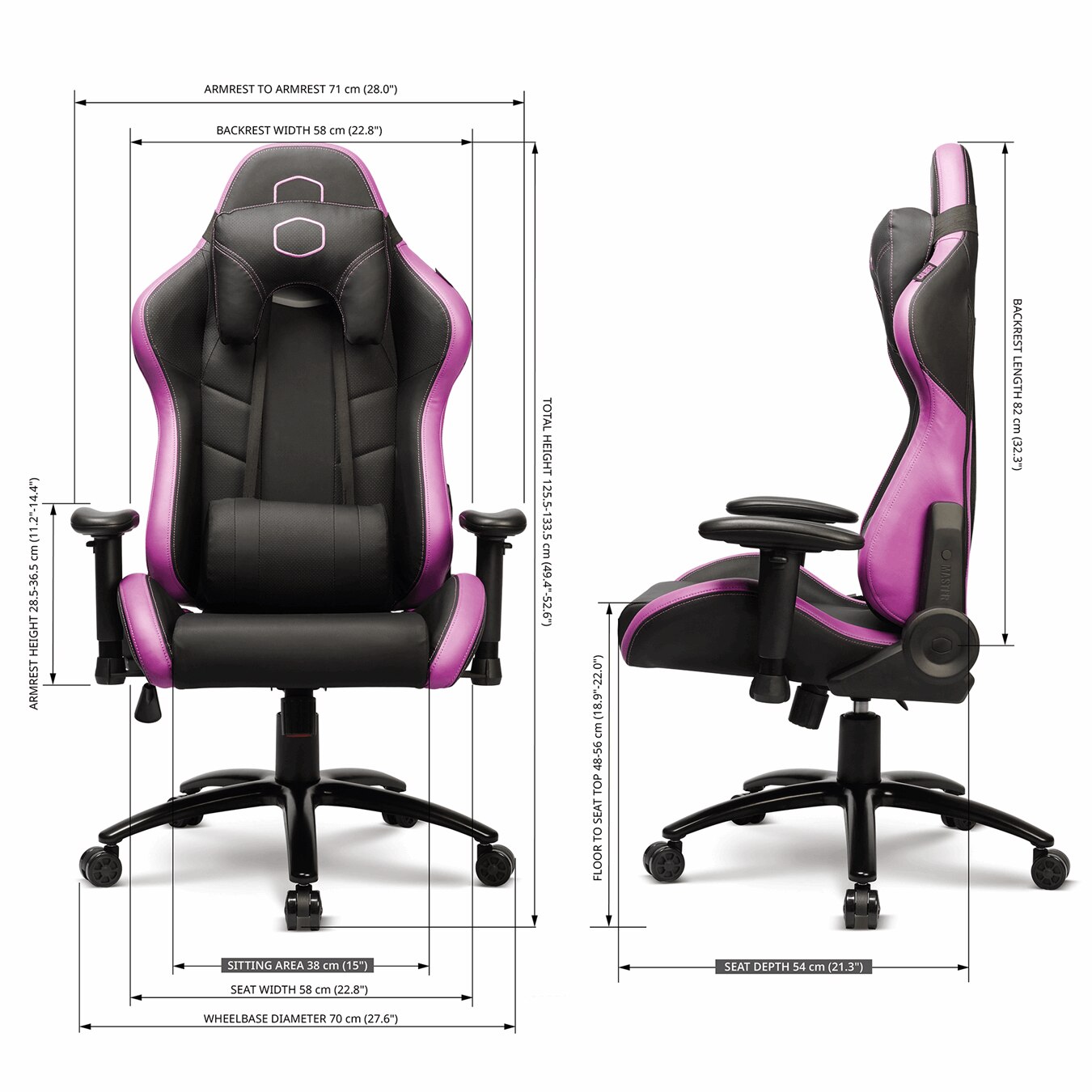Cooler Master Caliber R2 Gaming Chair Black/Purple CMI-GCR2-2019 - eMAG.hu
