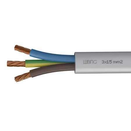 Кабел захранващ, Двужилен, Мрежови, ШВПС-В, 2x0,5mm2, Бял, 1 М - eMAG.bg