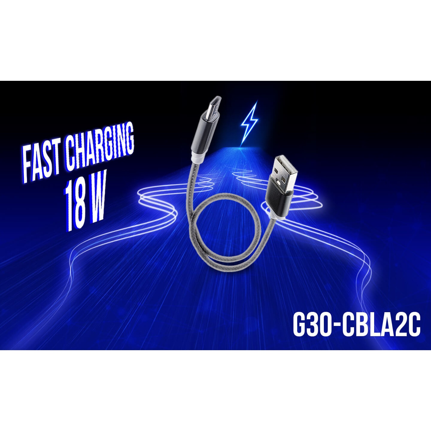 Cablu de date USB TIP-A si USB TIP-C AlecoAir G30-CBLA2C, Fast Charge ...