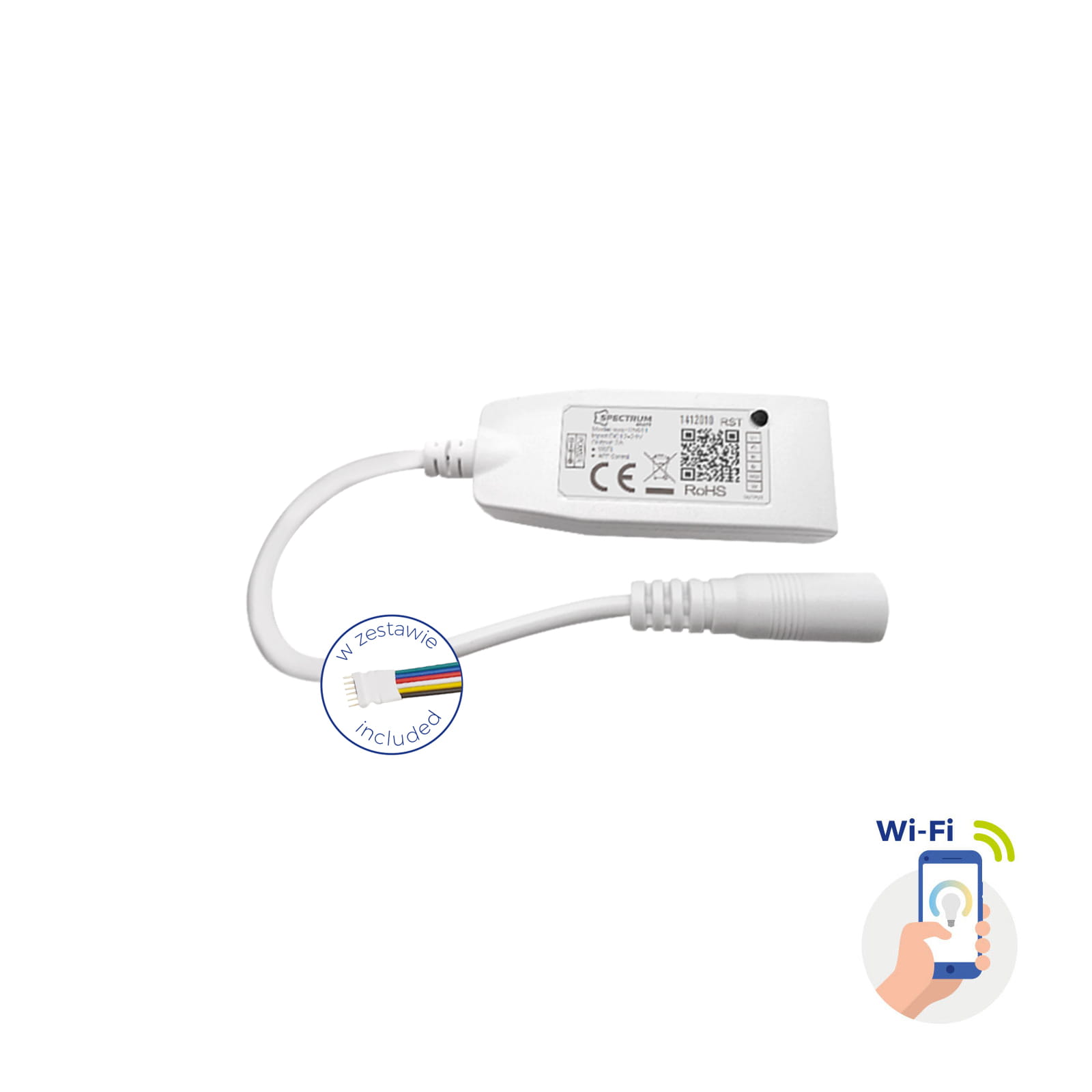 Smart Controler WiFi pentru banda LED Spectrum Smart 12-24V DC 24W-48W ...