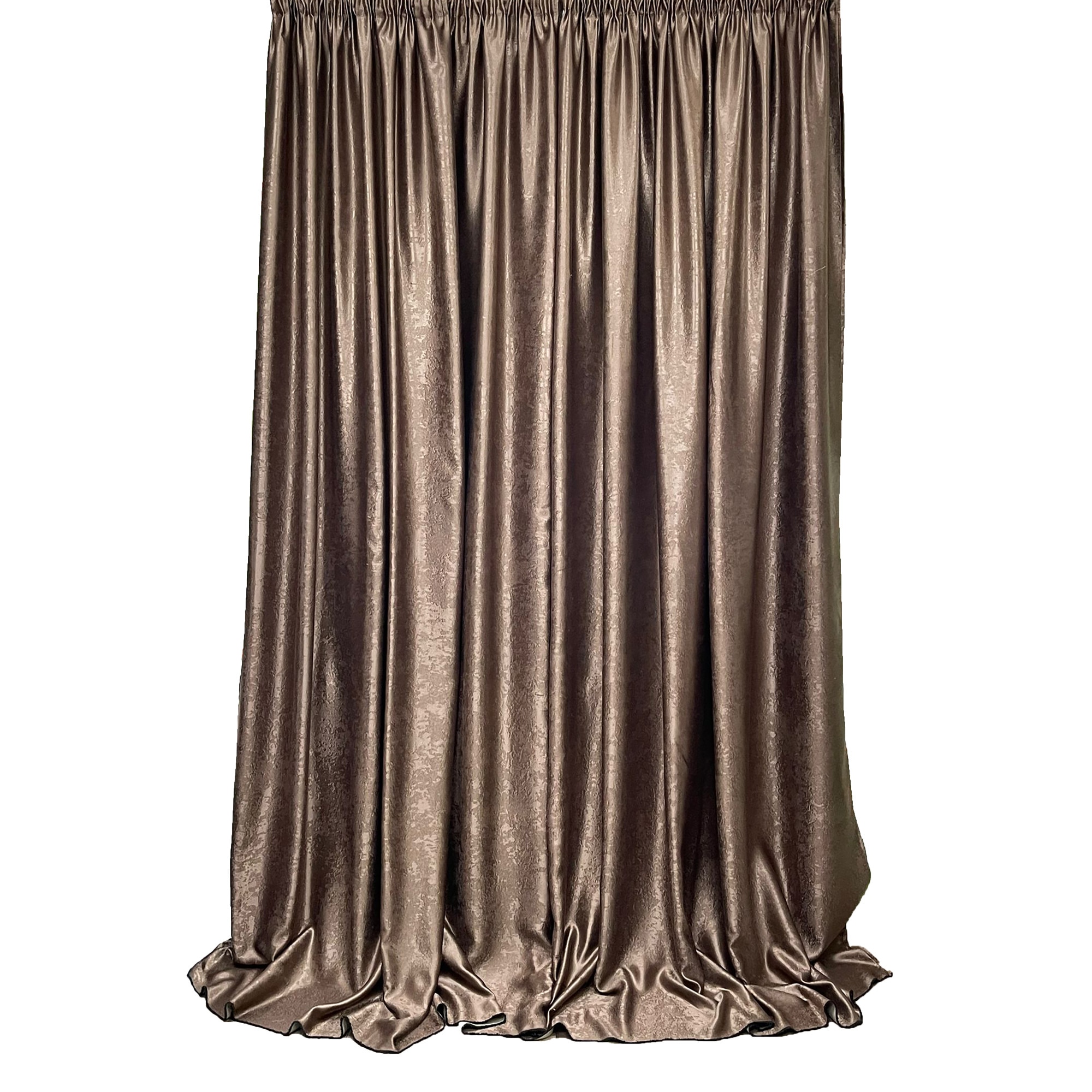 Set draperii uni, blackout, culoare maro inchis, din colectia "Unik by ...