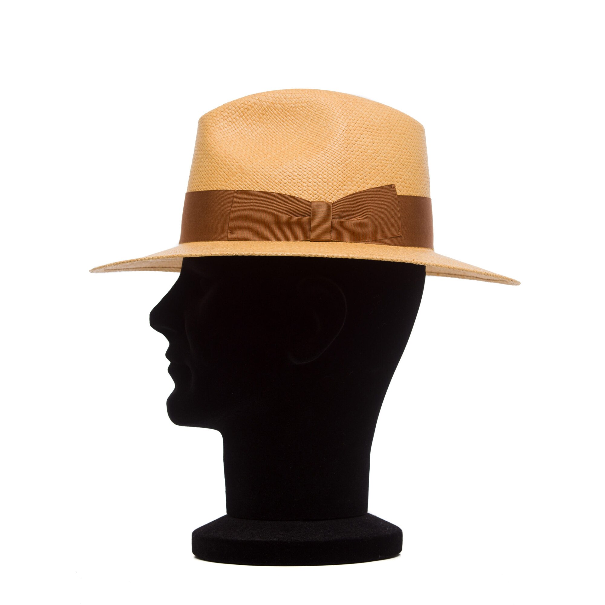 Palarie barbati Panama Bonnie, maro, banda maro, paie toquilla, 58 cm ...