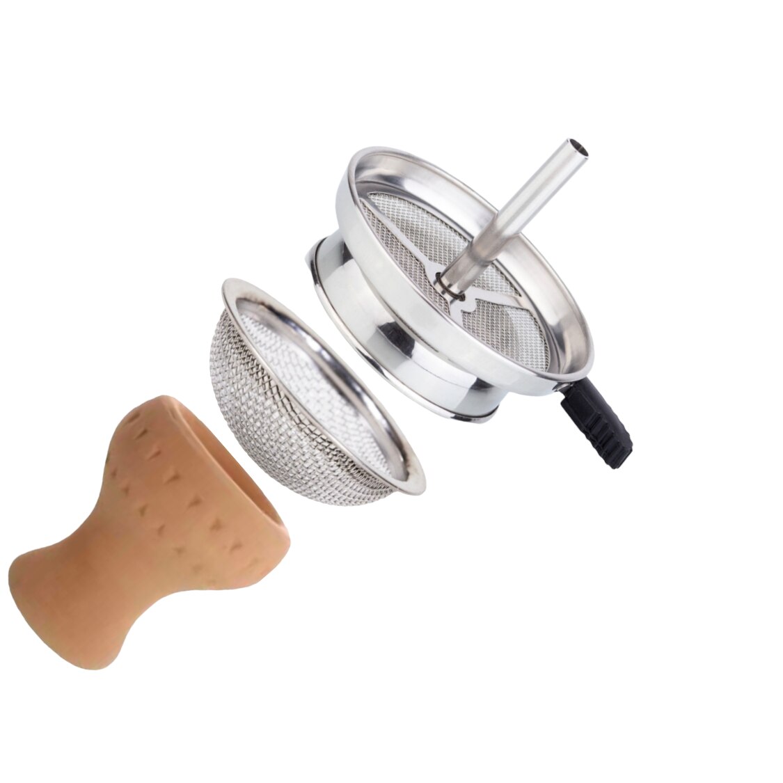 Creuzet cu sita, teava de evacuare a caldurii in exces si sita ...