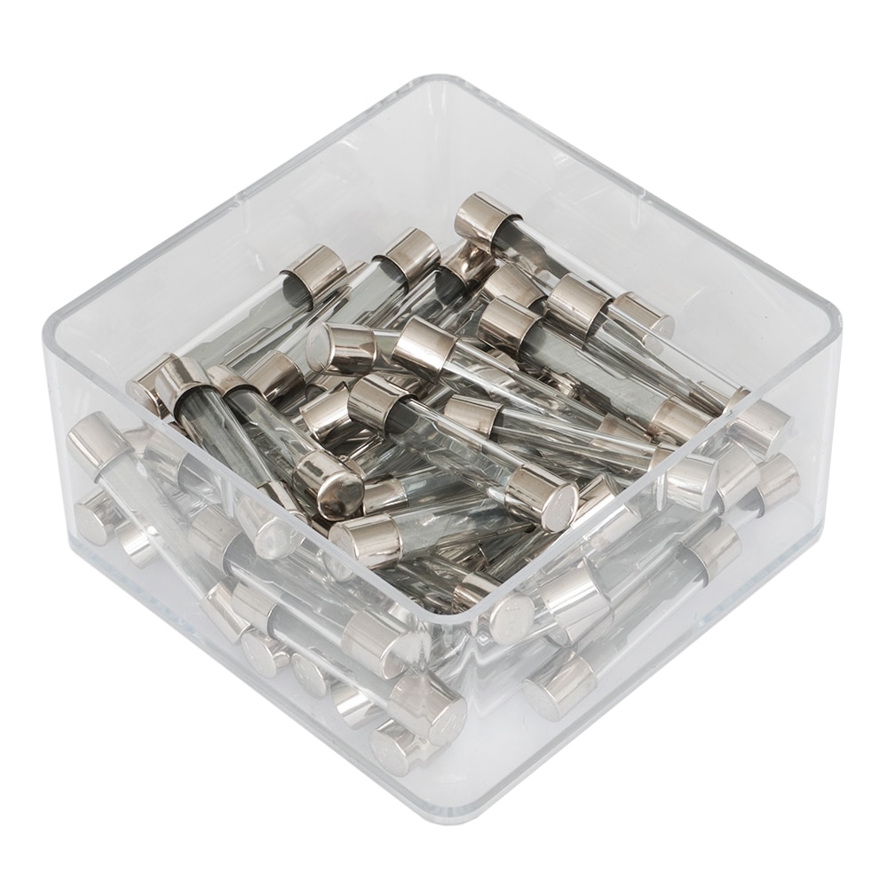 Set 50 sigurante fuzibile auto, din sticla Tecnopart 51384, 30 A, 6.3 x ...