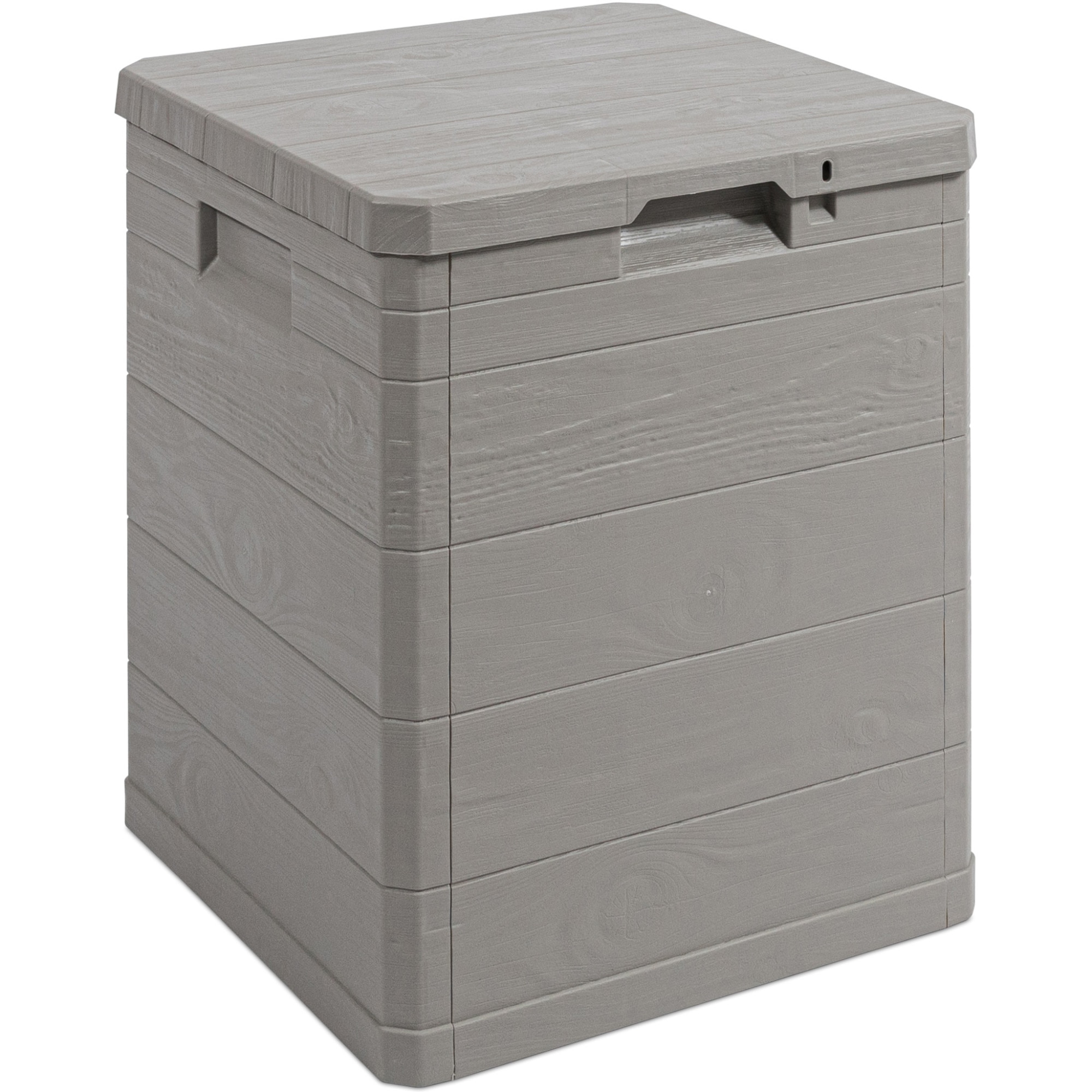 Lada depozitare gradina, Toomax Woody's, 90 litri, gri, 42.5x44x50 cm ...