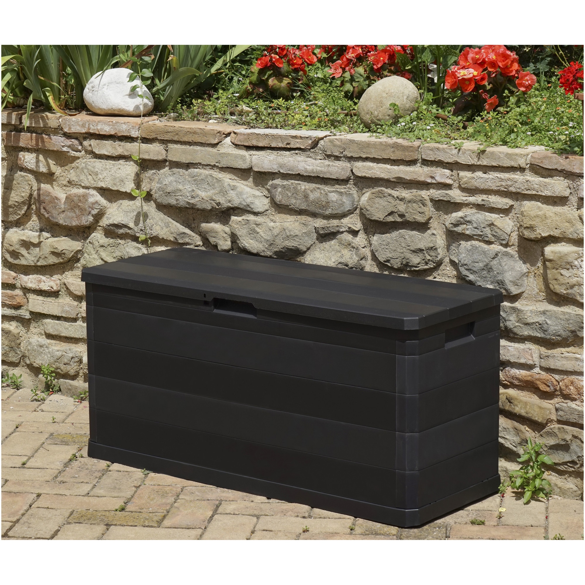 Lada depozitare gradina, Toomax Elegance, 280 litri, neagra, 117x45x56 ...